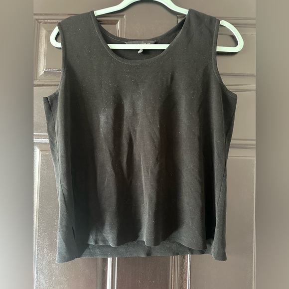Ming Wang | Tops | Ming Wang Elegant Black Tank Top | Poshmark